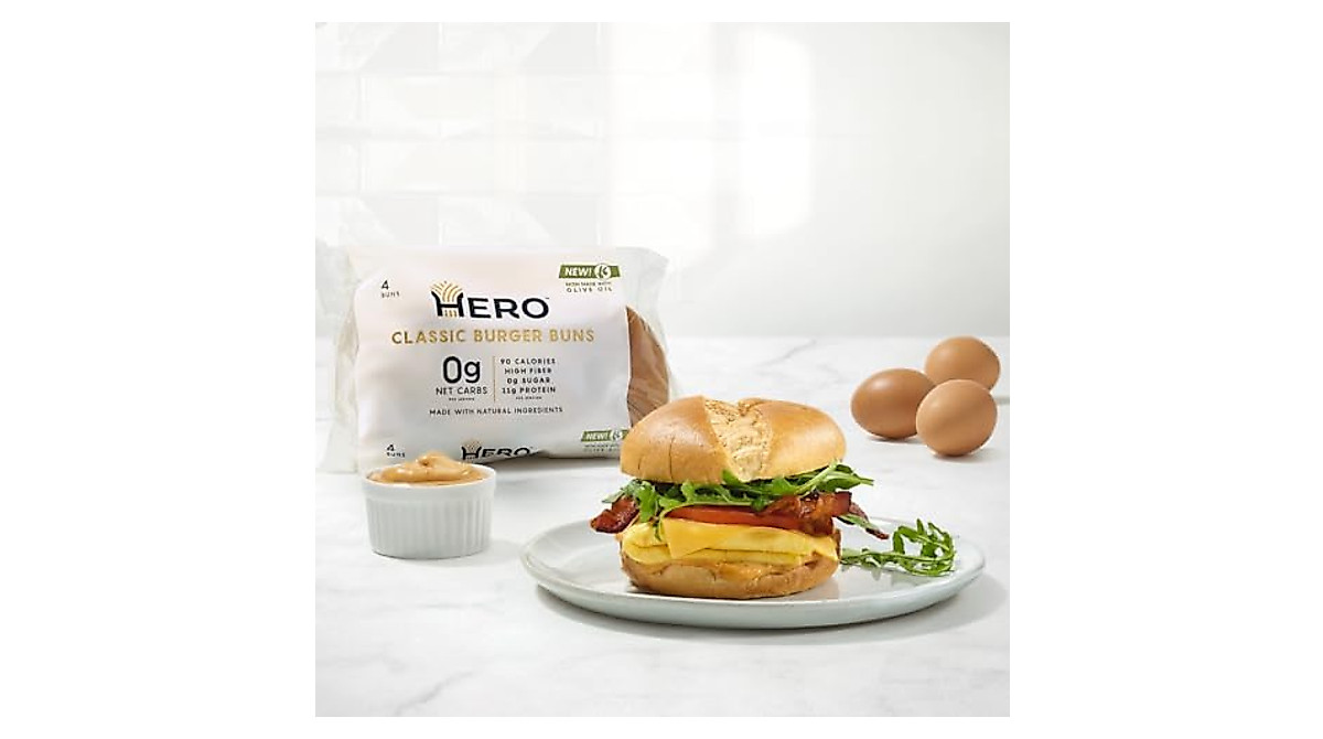 Hero Classic Hamburger Buns - Low Carb & High Fiber