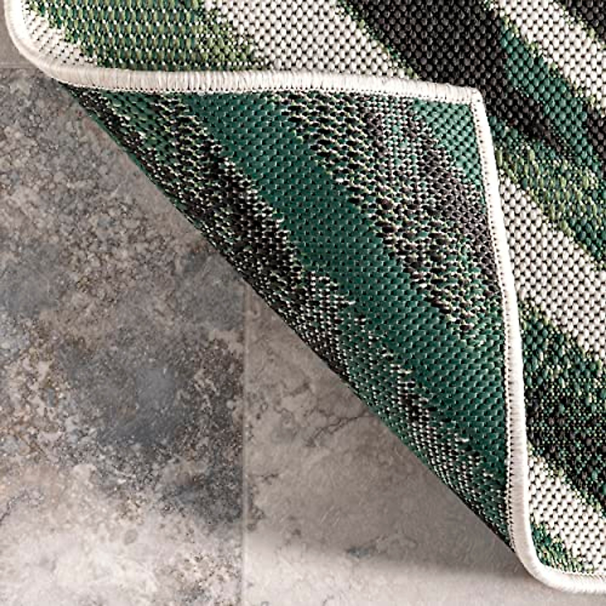 nuLOOM Kalene Double Palm Indoor/Outdoor Area Rug, 4' x 6', Green