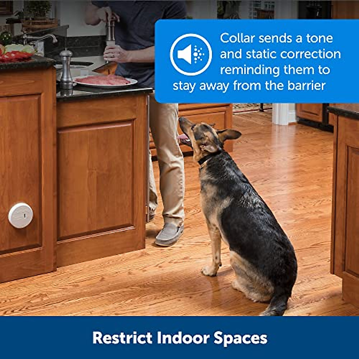 PetSafe Pawz Away Indoor Pet Barrier with Adjustable Range – Dog and Cat Home Proofing – Static Correction – Wireless Pet Gate Keeps Areas Off Limits – Battery-Operated – For Pets 5 lbs. and Up