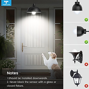 Motion Sensor Light Bulbs, 13W (100Watt Equivalent), Motion Activated Dusk to Dawn Security LED Bulb, 5000K Daylight, Energy-Efficient, for Indoor and Outdoor Lighting, Porch, Stairs, Hallway 3Pack