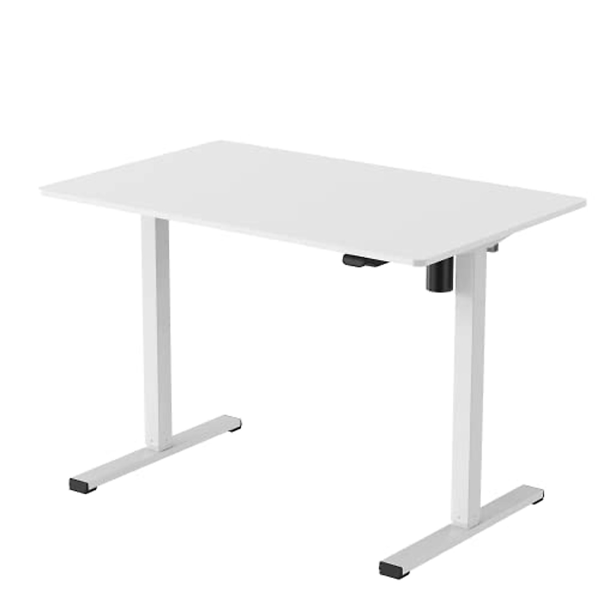 FLEXISPOT Quick Install Standing Desk EC9 Electric Height Adjustable Desk for Home Office 48 x 24 Inches Sit Stand Desk Whole-Piece Desk Board VICI(White Frame + 48" White Top)