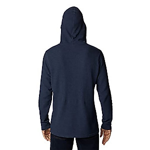 Columbia Men's Pine Peak Waffle Hoodie, Collegiate Navy Heather, Medium