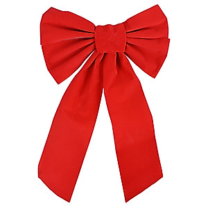 Red Velvet Christmas Bow 9-inch X 16-inch, 10 Pack of Holiday Bows