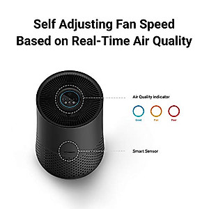 Winix A230 Tower H13 True HEPA 4-Stage Air Purifier, Perfect for Home office, Home classroom, Bedroom and Nursery, Charcoal Grey