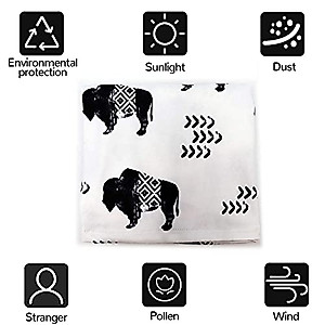 Buffalo Car seat Canopy for Babies, Car Seat Cover for Boys Girls, CarSeat Canopies for Newborn, Multiuse - Nursing Breastfeeding Covers, Shopping Cart/High Chair/Stroller Covers, Soft Breathable