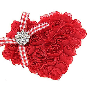 JustMyDress Baby Girls Flower Headband Heart-Shaped Hair Band With Bowknot Valentine's Day JHV03 (Set A)