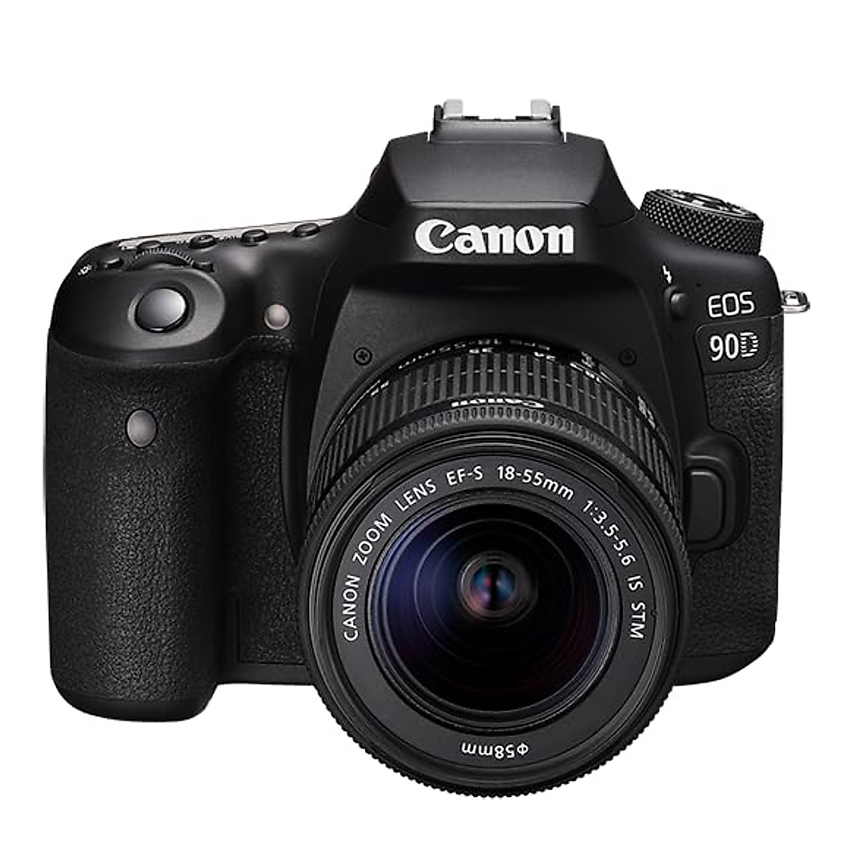 Canon EOS 90D DSLR Camera with 18-55mm STM Lens Bundle + Commander Optics Accessories Package Including Filters, Case, Remote + Sandisk 64GB Memory, Movavi Software Package & More (Renewed)