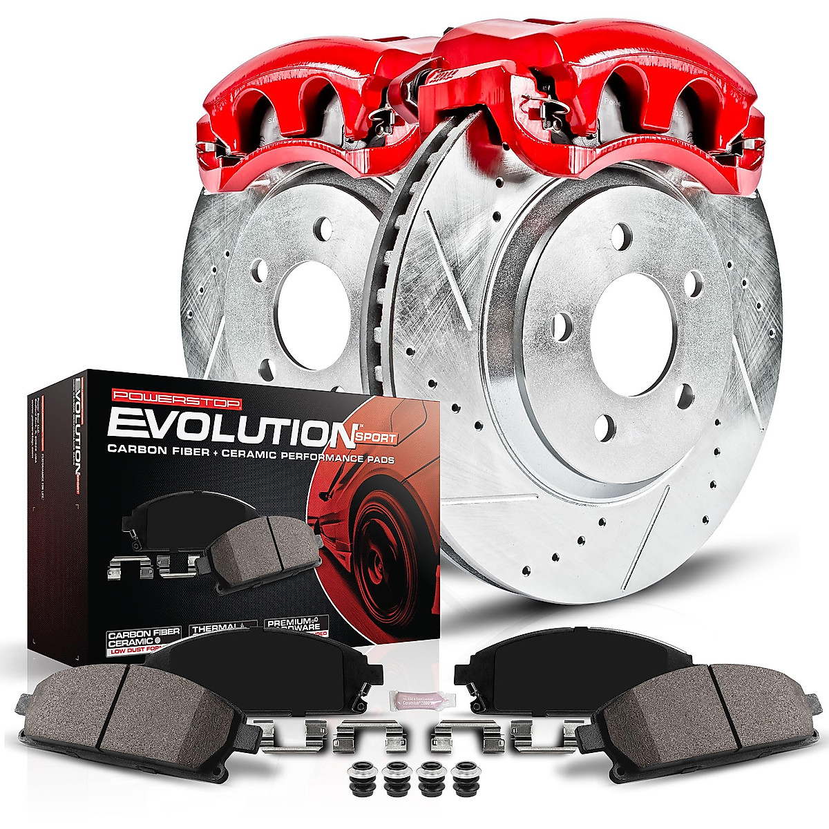 Power Stop KC2373 1-Click Performance Brake Kit with Caliper For Saab 9-2X, Subaru Baja, Subaru Forester, Subaru Impreza, Subaru Legacy, Subaru Outback [Model Specific]
