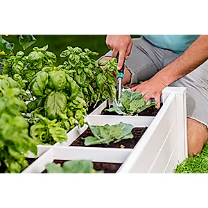 Vita VT17104 48in x 7.5in GRO Grid Garden Bed, 7.38" H, White