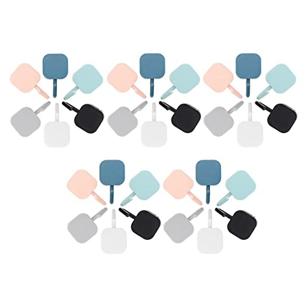 Homoyoyo 60pcs Sticky Key Holder Hooks Entryway Coat Xcm Self Hangers Heavy Office for Nail Hanging Hallway Utility Multipurpose Towel Square Bags Coats Bathroom Hat on No Drilling Wall