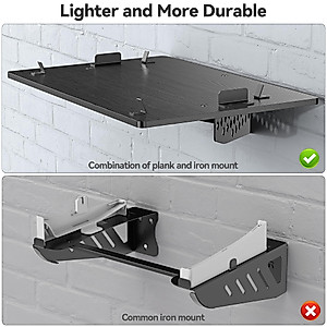 Kosker PS5 Slim Wall Mount Kit Horizontal, PS5 Shelf Wall Mount Horizontal for PlayStation 5 Slim Disc & Digital, PS5 Accessories Base Stand, Upgraded Floating PS5 Wall Mount with Screw Fixing