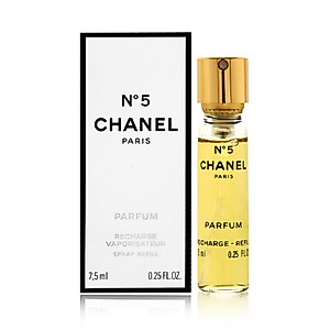Chanel No. 5 by Chanel for Women 0.25 oz Parfum Classic Spray Refill