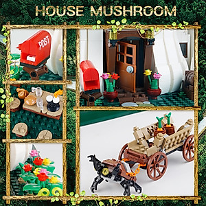 SAMYBLOCKS Mushroom House Building Blocks Sets(2233PCS),Creative Ideals Treehouse Building Blocks, Best Gift for 6+ Boys, Girls or Adults