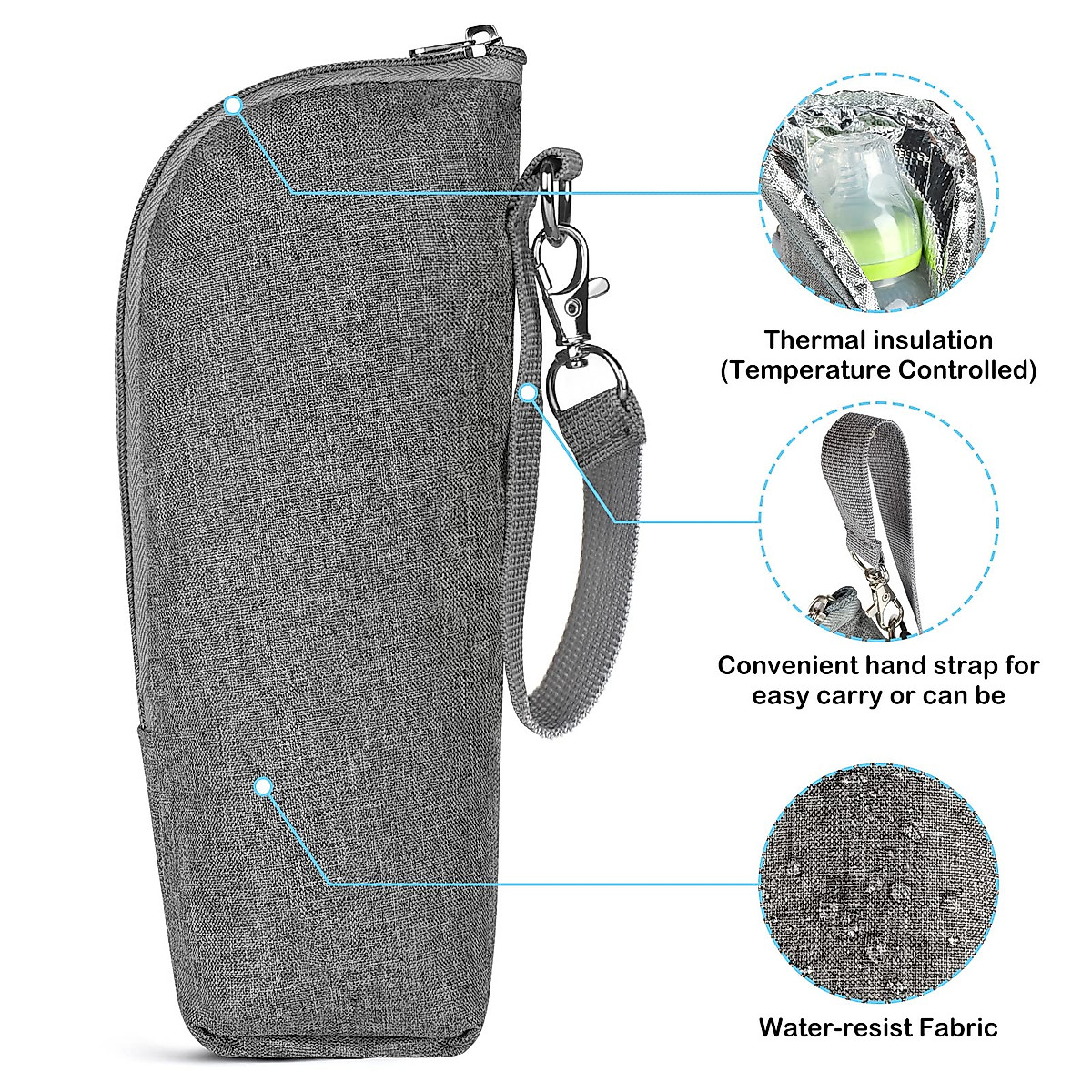 Accmor Baby Bottle Cooler Tote Bags, Insulated Breastmilk Cooler Bag, Nursing Bottle Cooler Warmer Bag for Nursing Mom Daycare Travel