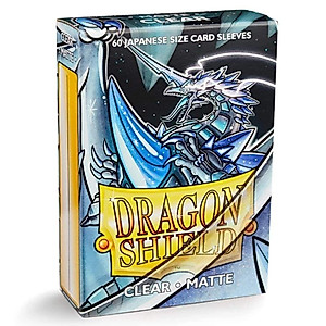 Dragon Shield Matte Mini Japanese Clear 60 ct Card Sleeves Individual Pack …