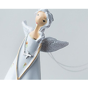 Helen de Lete Original Frosted Women's Airplane 925 Sterling Silver Collar Necklace