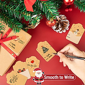 300Pcs Christmas Tag Stickers, Self Adhesive Christmas Name Tag Stickers, Easy to Write and Peel, Perfect for Holiday Decorative Presents Cards Boxes, 2 x 3 Inch, 6 Designs