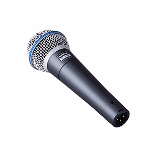 Shure BETA 58A Vocal Microphone - Single Element Supercardioid Dynamic Mic for Stage and Studio, Includes A25D Adjustable Stand Adapter, 5/8” to 3/8” (Euro) Thread Adapter and Storage Bag