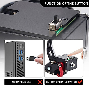 CNRAQR PC/PS4/PS5 Racing Game USB Handbrake 16Bit SIM for Racing Games, Compatible with G29 Simulate Linear Handbrake Realize Switch Control（With Fixing Clip and Plate