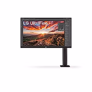 LG 27” 27BN88U-B Ergo IPS UHD 4K Ultrafine™ Monitor (3840x2160) with Ergonomic Stand & C-Clamp, USB Type-C™, DCI-P3 95% (Typ.) & VESA DisplayHDR 400