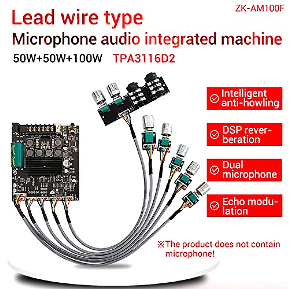 Bluetooth-compatible 5.1 Power Amplifier Board AUX Speaker 2.1CH Stereo- Home Music Wireless Modules Home Theater System Bluetooth-compatible Surround Sound Speaker Wireless