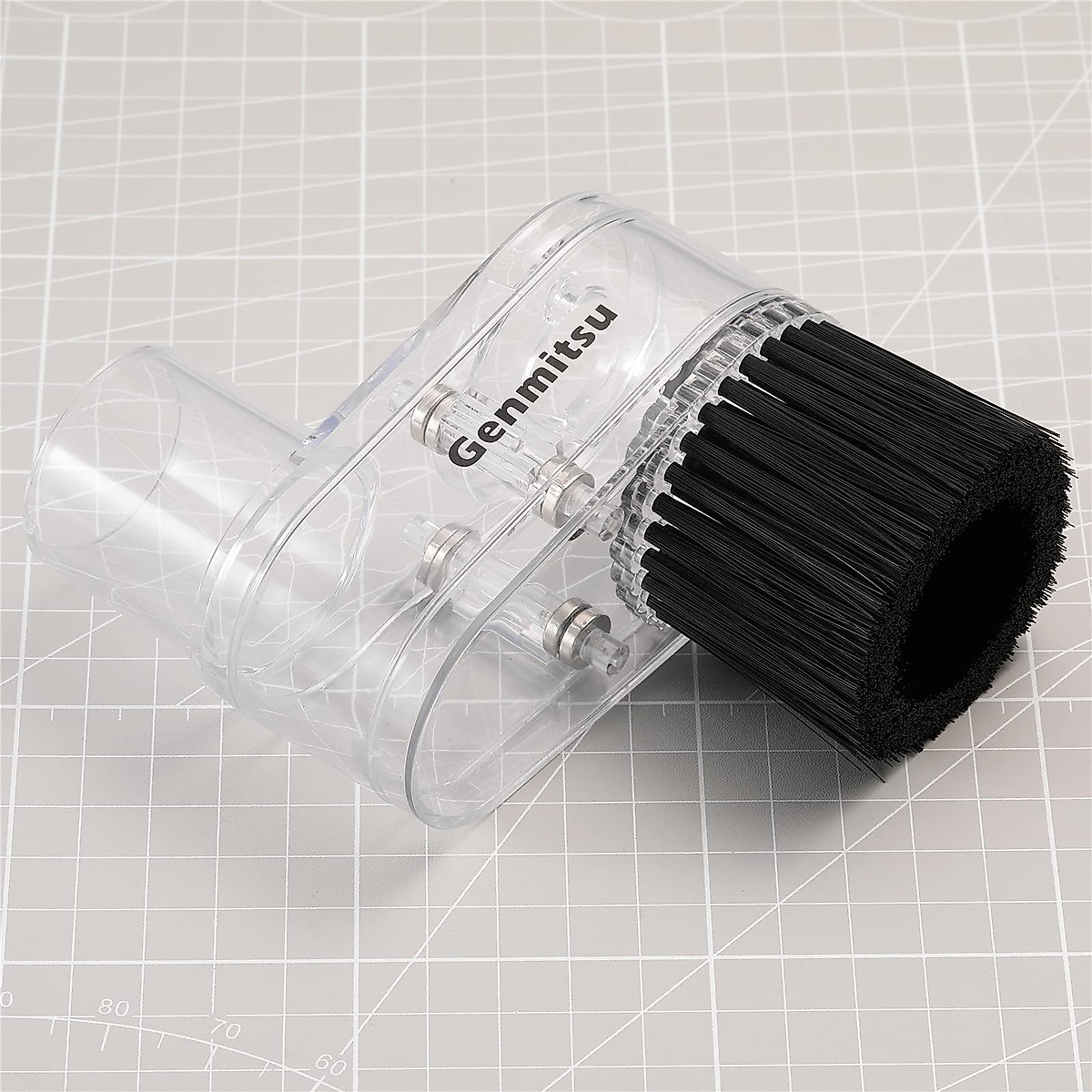 Genmitsu CNC Dust Shoe ABS Cover Cleaner for 3018 Series CNC Router/CNC Machines with a 42mm Diameter Motor, Hose Adapter Outer Diameter 38mm (1.5″), Transparent