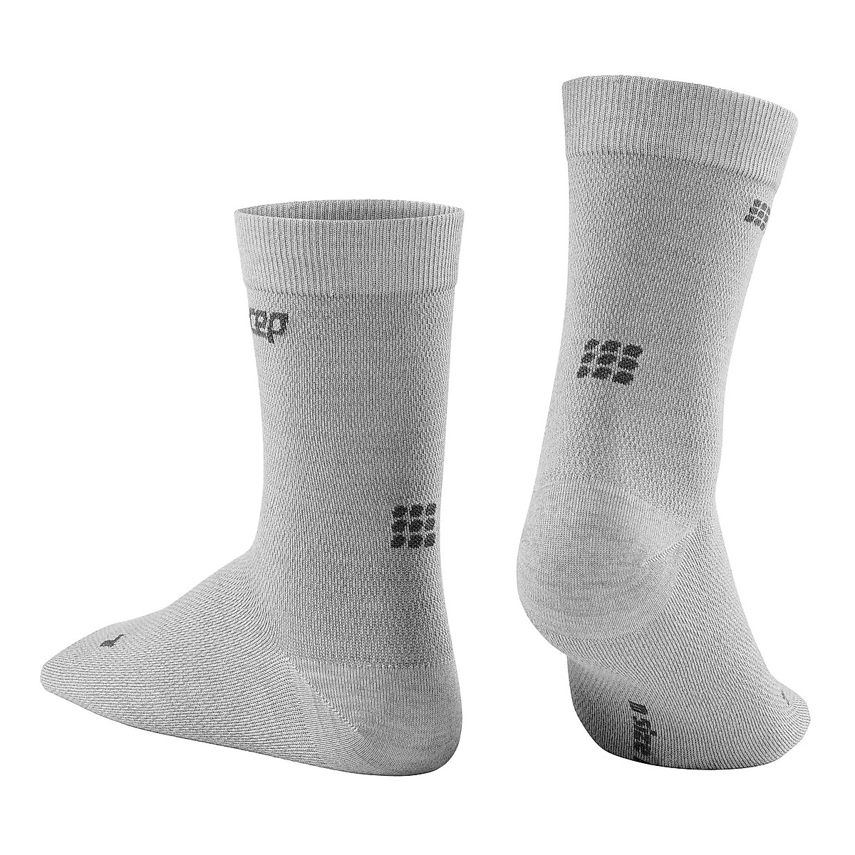 CEP Allday Merino Mid Cut Socks, Light Grey, Men, IV