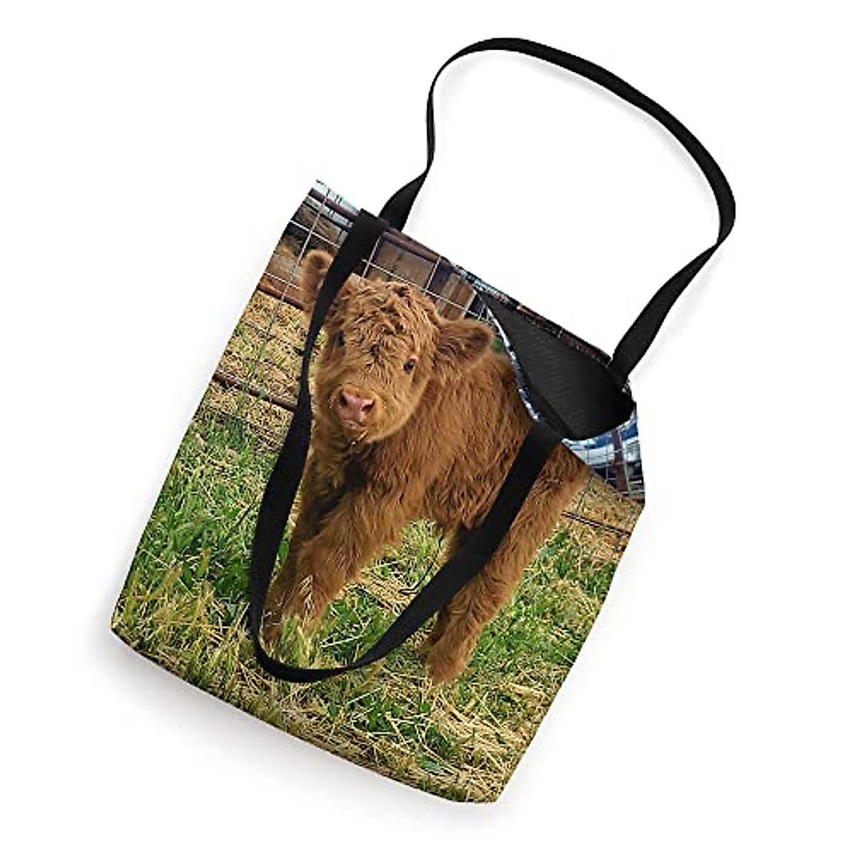 Fluffy Highland Calf Tote Bag