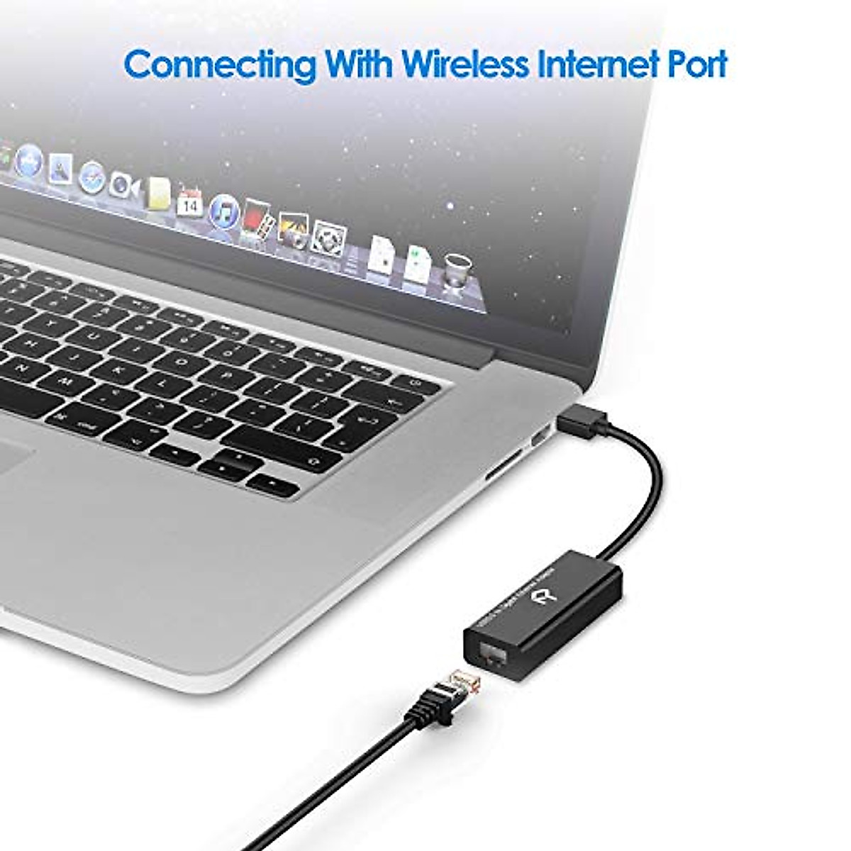 Rankie USB Network Adapter, USB 3.0 to RJ45 Gigabit Ethernet Internet Adapter (Black)