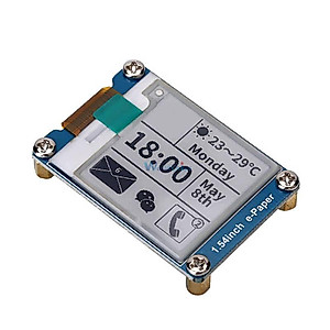 Generic 1.54inch e-Paper Module 200x200 E-Ink Display Screen 2-Color Black & White SPI Wide Viewing Angle Supports Partial Refresh