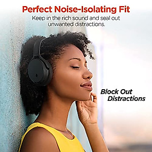 HyperGear Stealth ANC [Active Noise Cancelling] Wireless Over Ear Bluetooth Headphones, 24H Playtime, Memory Foam Ear Cups, for Travel, Home Office, Online Class [Black] 15540