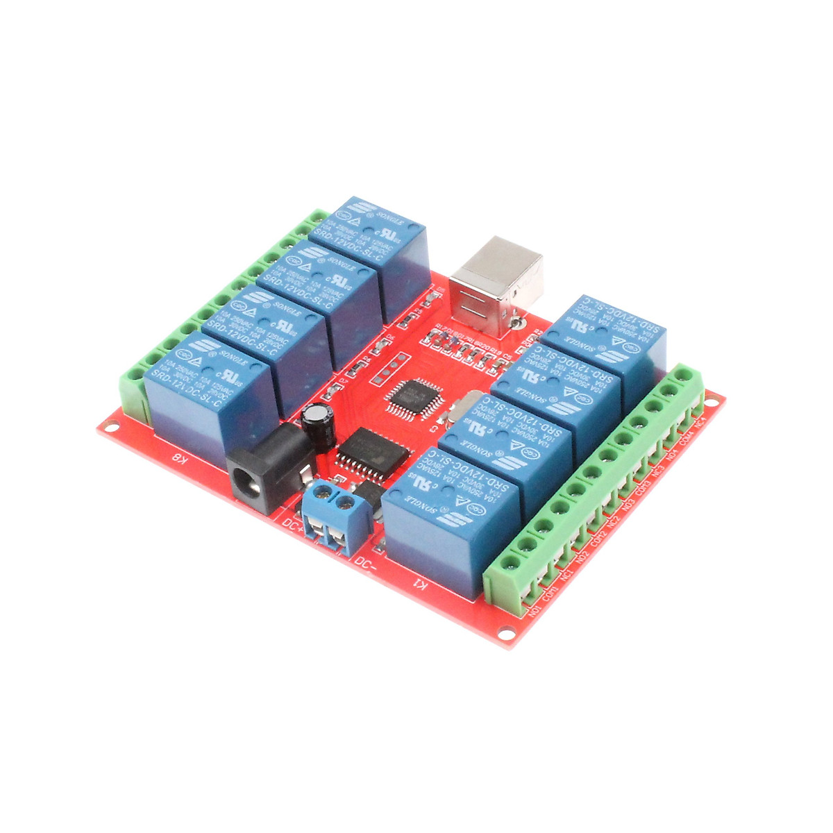 NOYITO 8-Channel 12V Computer USB Control Switch Relay Module Drive-Free Relay Module Plug and Play Suitable for PC Smart Controller