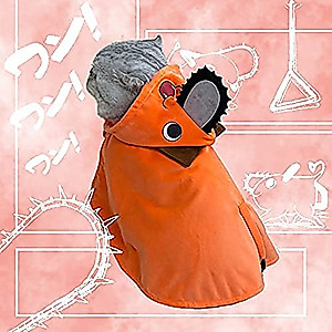 Pet Clothes Cat Cloak Anime Costume Pochita Shape Pet Costume Cloak Pullover Jackets for Small Medium Cat Dog