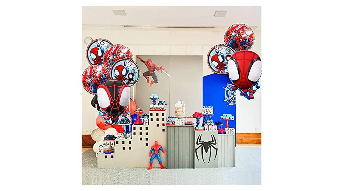 Spidey Birthday Balloons - Fun Spider & Friends Foil Decorations