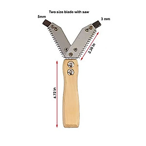 Girdling Knife,3mm-5mm 2 in 1 Ring Barking Cutter,Tree Girdling Tool for Fruit Tree