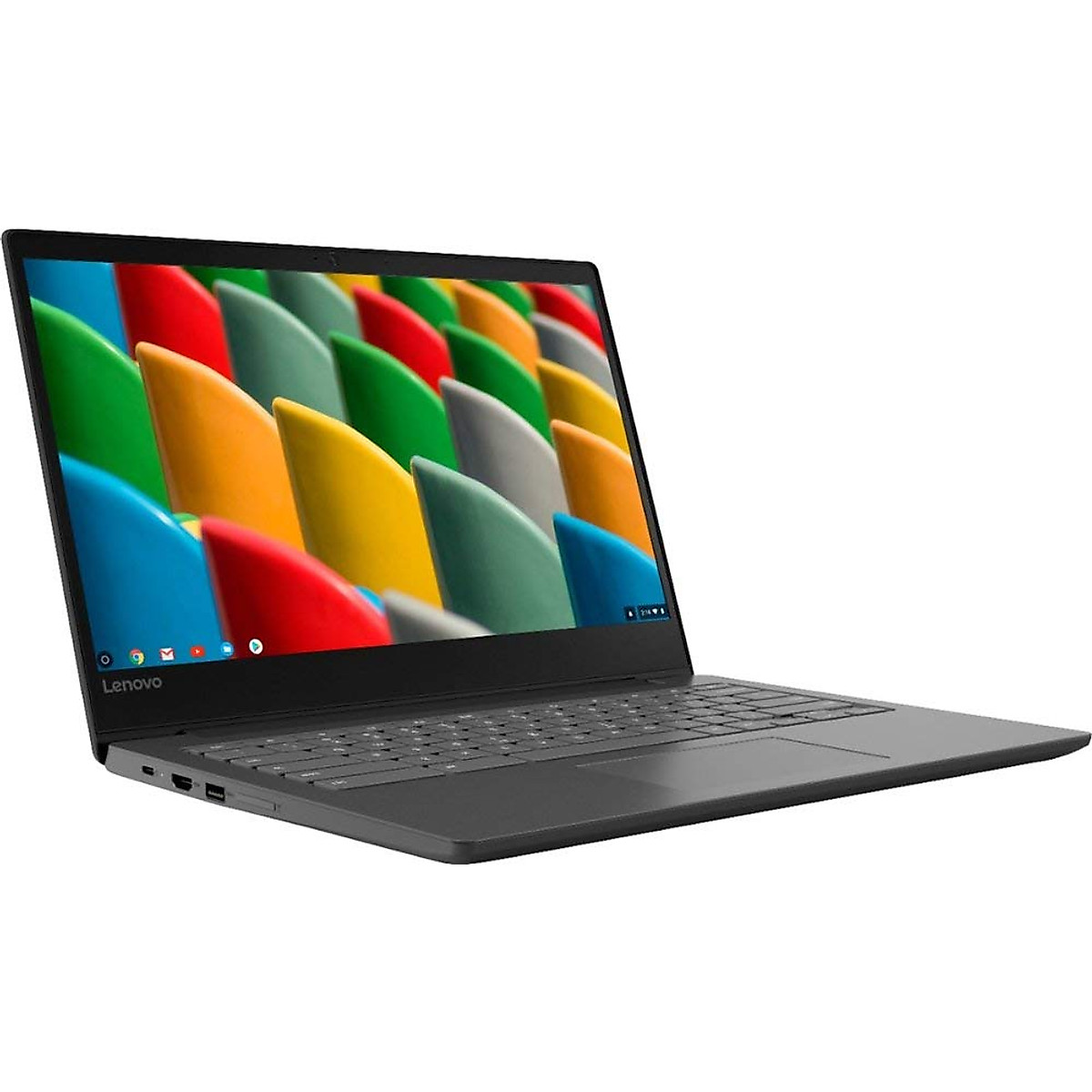 Lenovo 14 inch HD Premium Chromebook with 32GB MicroSD Card | Mediatek Quad-core Processor | 4GB RAM | 32GB eMMC | Wireless-AC | USB-C | HDMI | Webcam | Bluetooth | Chrome OS | Black