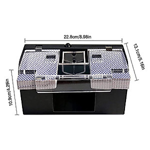 VADSBO Automatic Card Shuffler, Electric Playing Card Shuffling Machine, 2 Decks Poker Shuffler, One-Click Shuffle, for Home Party Club Poker Playing Card Game Tool