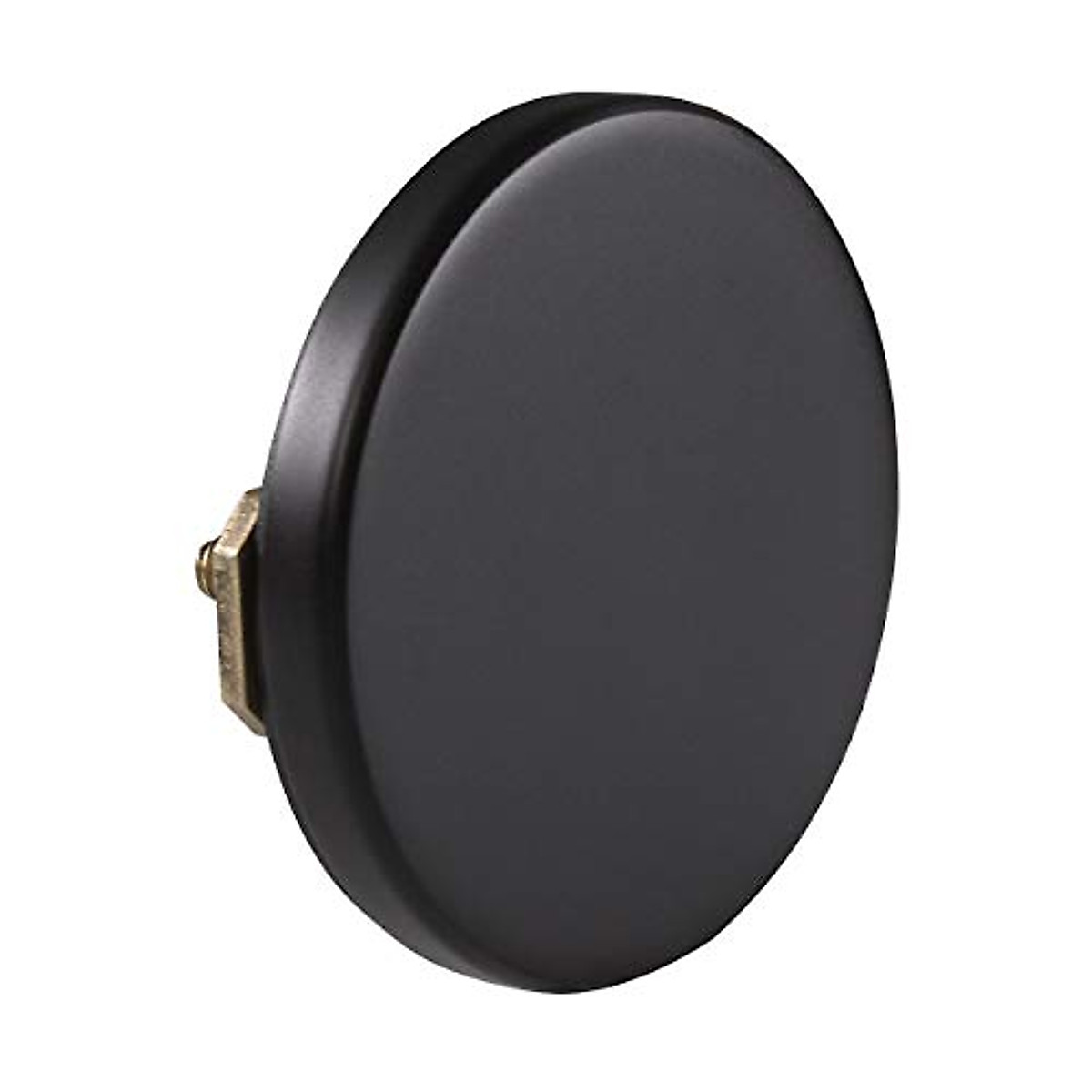 Westbrass 493144H-62 12" & 4" Bath Waste & Overflow Assembly with Tip-Toe Drain Plug and Illusionary Faceplate-SCH. 40 ABS Pipe, 1-Pack, Matte Black