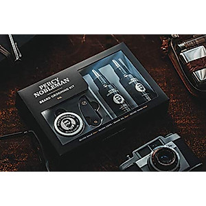 Percy Nobleman Beard Grooming Kit. Signature Scented Beard Oil 50ml. Beard Wash 50ml. Beard Balm 20ml. Beard Comb.