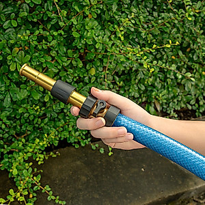 Hose Splitter 2 Way Y Valve Water Hose Connector, Heavy Duty Solid Brass Shut off Garden Hose Splitter Adapter Fit for All Standard Faucet and Garden Hose