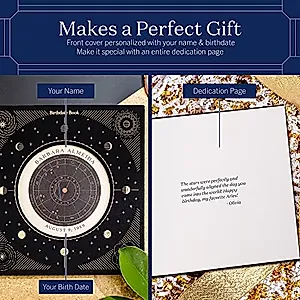 The Birthdate Book, A Fully Personalized Beautiful and Unique Reading of your Astrological Birth Chart - Fabric-bound Hardcover & 70+ Pages of Personal Horoscope Readings & Interpretation