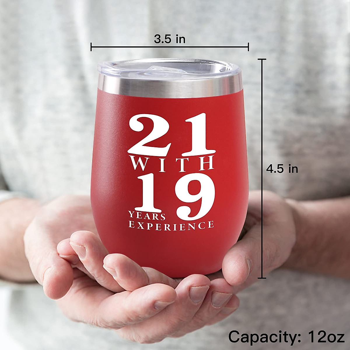 40th Birthday Tumbler Gifts for Women – 12Ounce Insult Stainless Steel Wine Tumbler,Turning 40 Birthday Wine Glass, Unique Gift Idea for Women Her, Mom,Coworker,Sister,Wife (Red)