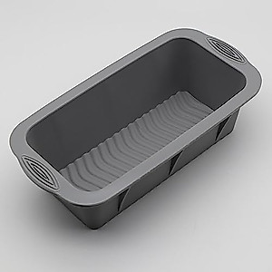 Haokaini Silicone Baking Bread Loaf Pans Set of 2,Nonstick Loaf Tins Bread Pans Bread Mould Easy to PoP Out for Bread Toast Cake Brownies Meatloaf Oven Dishwasher Safe