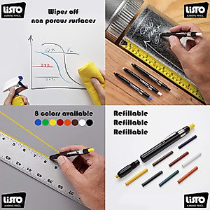 Listo 1620 - Box of 12 - China Markers/Grease Pencils/China Marking/Pencils/Wax Pencils - Made in USA (Orange)