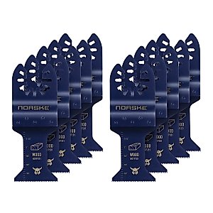 Norske Tools NOTP276 1 1/4 inch Flush Cut Oscillating Multi Tool Accessory Blade Universal Fit for Wood (10pc Pack) | Oscillating Saw Blades