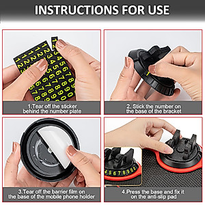 Rednow Portable Electronic Device Mount, Car Phone Holder with Honeycomb Mat, Universal Compatibility, Rotatable, 1 PC