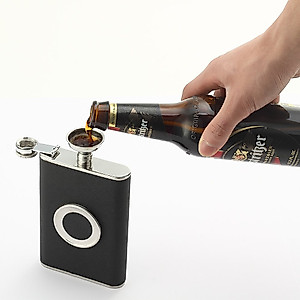 QLL Hip Flask with Useful Funnel