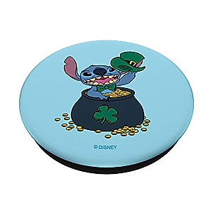 Disney Stitch Pot of Gold Shamrock St. Patrick's Day PopSockets PopGrip: Swappable Grip for Phones & Tablets