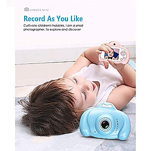 LKYBOA Child Camera -Kids Digital Camera for Girls Age 3-10, Toddler Cameras Mini Cartoon Rechargeable Video Camera with Screen and (Color : Pink)