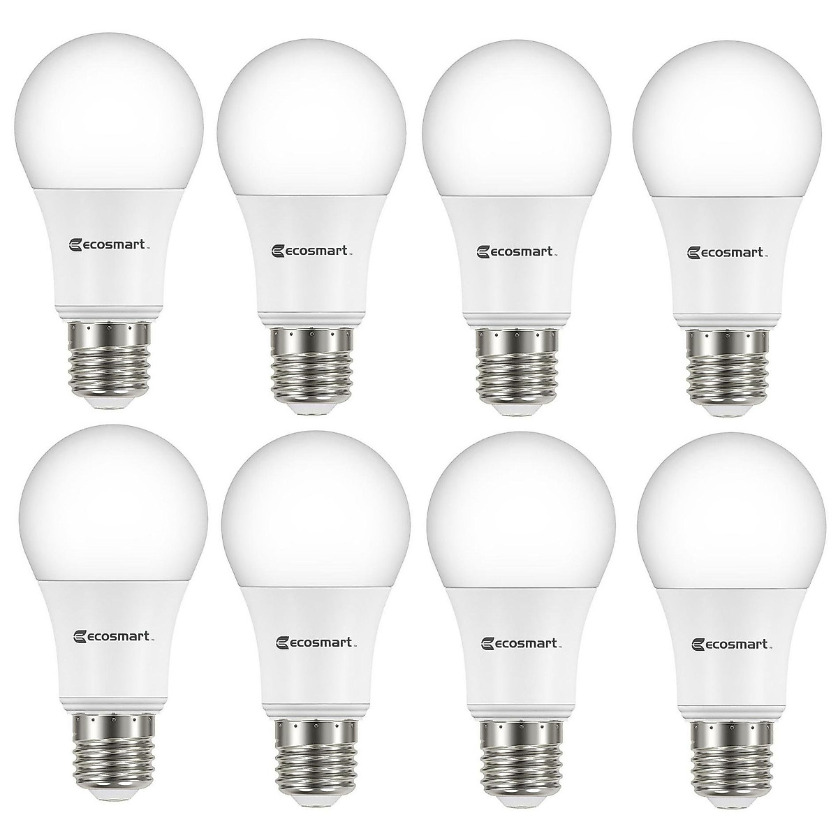 EcoSmart 60W Equivalent Soft White A19 Non Dimmable LED Light Bulb (8-Pack)